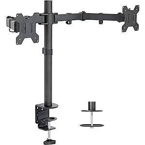 HP P22h G4 22 Inc Class LED-Backlit LCD 2-Pack Monitor Bundle with Desk Mount Clamp Dual Monitor Stand, FHD 1080p, LED Backlit, IPS, Anti-Glare, Tilt (HDMI, VGA and DisplayPort) for Home and Office