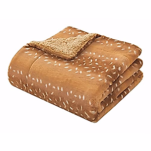 better home and garden Cozy Faux Fur Throw (Deer, 50in X 60in)