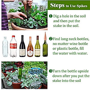 Plant Watering Devices 6 Pack Terracotta Vacation Plant Waterer Wine Bottle Watering Stakes Slow Release Plant Watering Spikes Perfect Self Watering Devices for Indoor Outdoor Plants