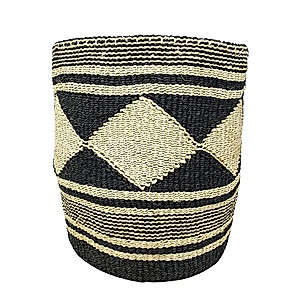 Basket planter, Round woven Basket 9&quot; x 9&quot; Ideal for Plant Pot cover, small storage, Rustic brown décor, woven basket for indoor plants