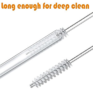 10PCS Replacement Straws for Stanley 20/30/40oz Travel Tumbler, Reusable Plastic Straws with Cleaning Brush, for Stanley Quencher Adventure, 40 oz Water Jug Accessories (30cm / 11.8inch Long)