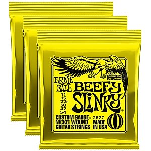 Ernie Ball 2627 Beefy Slinky 11-54 (3 Pack Bundle)