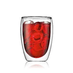 Bodum - 4559-10-12US Bodum Pavina Double Wall Insulated Glasses, 12 Oz. (6-Pack), Clear