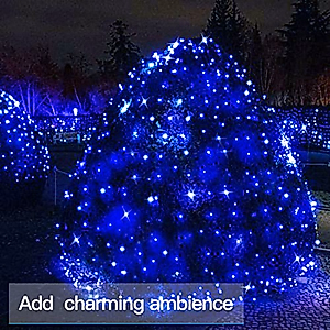 suddus 66ft 200 LED Outdoor String Lights, Blue Fairy Lights Battery Operated with Remote, Led Twinkle Lights for Bedroom, Dorm, Patio, Tapestry, Backyard, Garden, Christmas, Party, Indoor