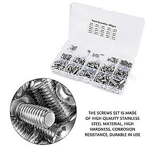Screw 285Pcs/Set M2/M3/M4/M5/M6 Machine Screw Stainless Steel Screws Set for Laptop/Hard Disk/Keyboard/Phone/PC Fasteners tornillos