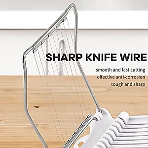 Qaxlry Slicer - Luncheon Meat Slicer - Egg Slicer - Tomato Banana Mushroom Slicer - Multipurpose Slicer with Stainless Steel Wire - Cuts 11 Slicers