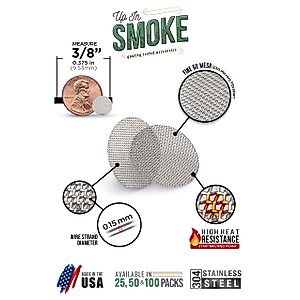 Made in The USA - 50 3/8 Inch (.375") 304 Stainless Steel Premium Pipe Screen Filters