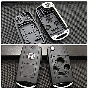 CAUORMOTE Keyless Entry Key Fob Cover for 2005-2013 Honda Accord/2005-2013 CR-V/2005-2013 Pilot/2007-2013 Fit Key Fob Shell Case (KR55WK49308, OUCG8D-380H-A), Set of 2