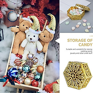 Box Table Decor 12Pcs Plastic Golden Candy Box Wedding Favor Boxes Small Chocolate Boxes for Wedding Bridal Shower Anniverary Chocolate Candy Wedding