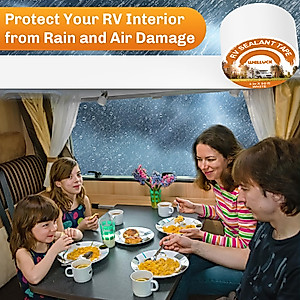 WELLUCK RV Roof Tape Sealant Roofing Tape, 4 Inch X 50 Foot Natural White RV Tape for Roof Repair Camper Trailer Boat Sealing Leak Repair, UV & Waterproof