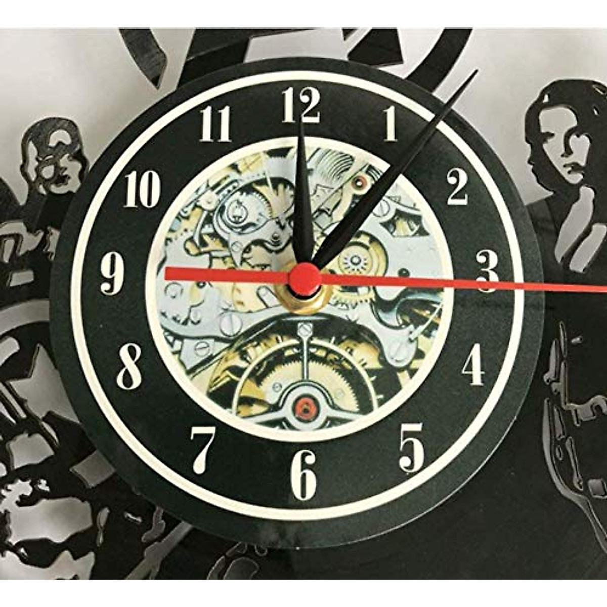 Wall Clock Cute Bear CD ing Great Gift for Grateful Dead Fans Vintage Style Vinyl Hanging