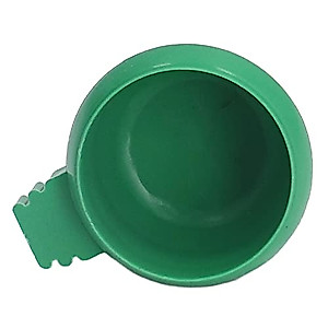 Bird Feeders, 25 Pcs Mini PP Plastic Birds Cage Sand Cup Feeding Holder Mosaic Card Installation Easy to Use Green Design Parrot Food Water Bowl Pigeons Birds Cage Sand Cup for Parrot Pigeon(S)