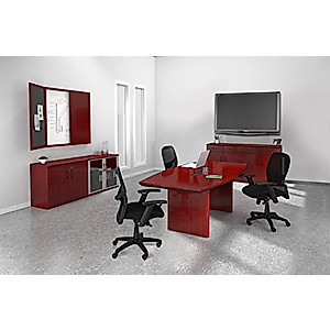 Safco Products Safco 8' Conference Table - Boat Shaped - Sierra Cherry - Corsica Series
