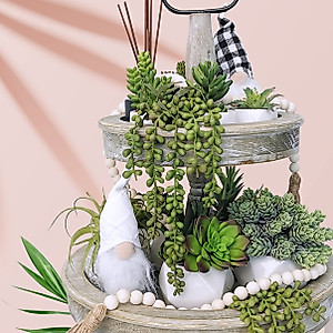 Winlyn 15 Pcs Artificial Succulents Unpotted Bulk Small Faux Succulent Plants Hanging Succulents Hops Aloe for Succulent Garden Wreath Floral Arrangement Indoor Outdoor Green Decor