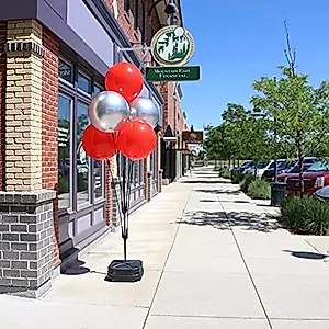 DuraBalloon - Weatherproof Reusable Balloon Cluster Pole Kit - Helium Free Plastic Outdoor Balloons