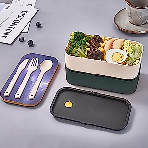 Lightning Storm Adult Lunch Box, Bento Box, With Cutlery Set Of 3, 2 Compartments, Rectangular, Lunch Box For Adults