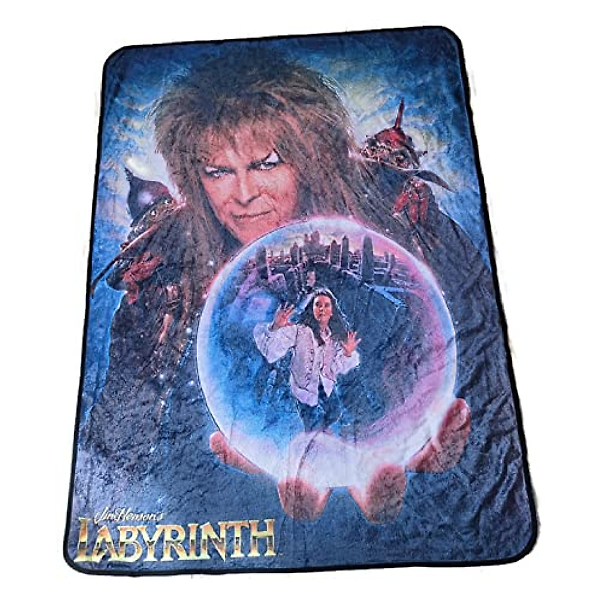 Bazillion Dreams Jim Henson's Labyrinth Fleece Softest Comfy Throw Blanket for Adults & Kids| Measures 60 x 45 Inches