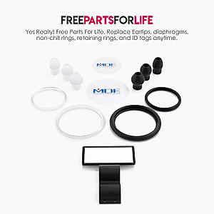 MDF Instruments, Acoustica Lightweight Stethoscope for Doctors, Nurses, Students, Home Health Use, Adult, Dual Head, Black Tube, Aqua Chestpiece-Headset, MDF747XPAQ11