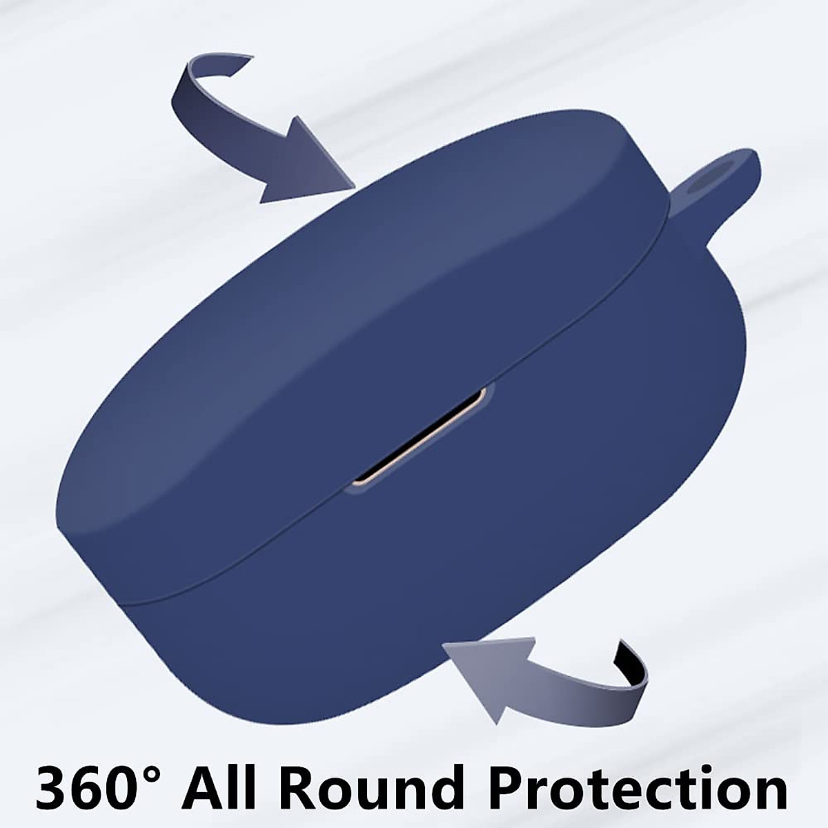 Cover Case for Sony WF-1000XM4 Earbud, Soft Silicon Colorful Sony WF-1000XM4 Case Wireless Earbuds Protective Cover with Keychain [3 Pack] (Black + Blue + White)