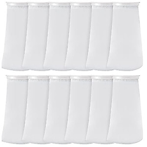 Jecery 16 Pack 4 Inch Ring Filter Socks 200 μm Aquarium Filter Bags Aquarium Socks for Tank Sump Saltwater Freshwater, 4 Inch Ring by 9 Inch Long