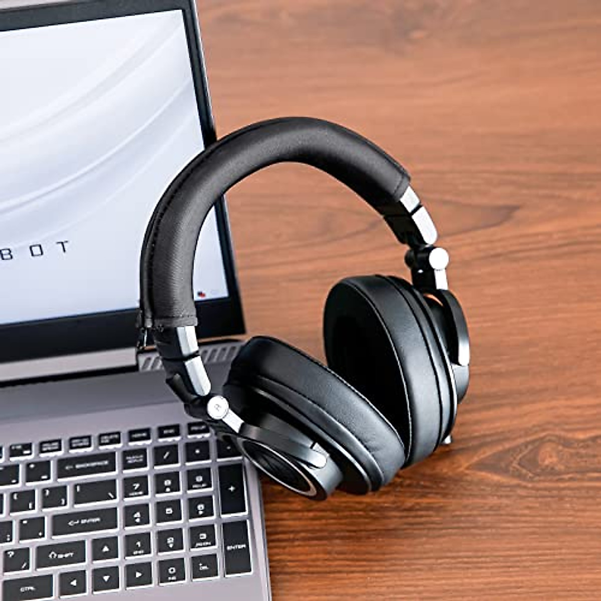 WC BandZ V2 Protective Headband Cover for Audio Technica ATH M Series Headphones - Machine Washable, No More Flaking Leather - Compatible with M50X / M50XBT / M50 / M40X & More | (Black)