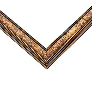 11x17 Frame Gold Real Wood Picture Frame Width 1.25 Inches | Interior Frame Depth 0.5 Inches | Garrin Gold Traditional Photo Frame Complete with UV Acrylic, Foam Board Backing & Hanging Hardware