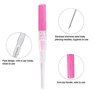 Piercing Needles - Tazay 8PCS Mixed 14G 16G 18G 20G Ear Nose Piercing Needles IV Catheter Needles for Piercing Sterilised Body Tattoo Piercings Tool for Piercing Supplies Piercing Kit (Mixed)