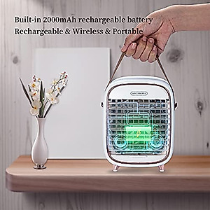 Portable Air Conditioner, Rechargeable Personal Air Conditioner, Mini Air Conditioner with 3 Speeds, Quiet Cordless Mini AC with Handle for Bedroom, Office, Dorm, Camping