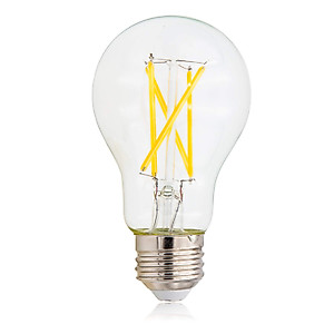 Maxxima Clear A19 LED Filament Light Bulb - 800 Lumens, Dimmable Edison Style, 60 Watt Equivalent, 8.5 Watt LED, 2700K Soft White, Vintage Style Bulb, Ideal for Home, Restaurant, Bar - 6 Pack