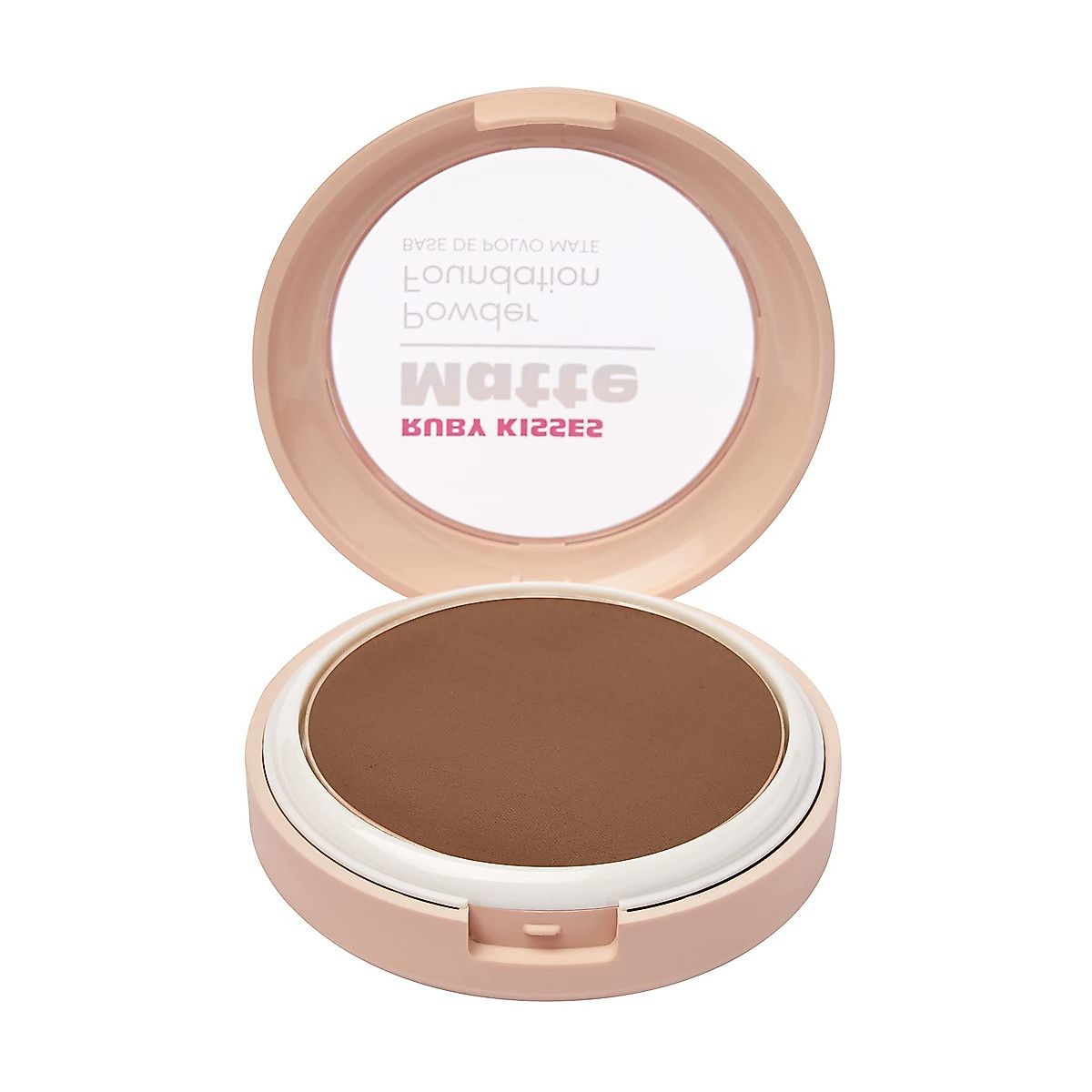 Ruby Kisses Powder Foundation Full Coverage Matte Foundation Long Lasting Face Makeup 0.35 oz. (Cognac)