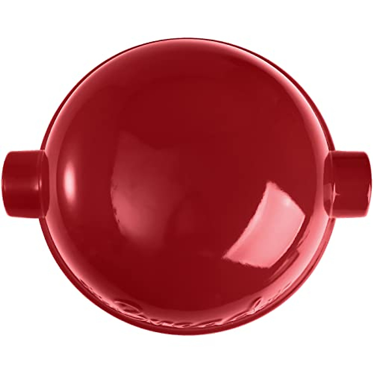 Okllen Bread Baker with Lid, Ceramic Large Bread Pot Cheese Potato Cooker, Oven Safe Bread Baking Pot Pan Multi Cooker for Home Bread Making, Red, 11.4" x7.5"