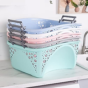 Minky Homecare 10gal Stackable Laundry Basket, Easy to Carry, Folding Handles – Ideal For Multipurpose Storage, Grey