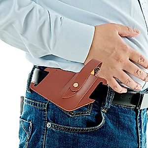 AMIJOUX Leather Pocket Knife Sheath, Handwork Knife Sheath for Belt, Belt Folding Knife Sheath for Man Leather Knife Pouch Hunting Knives Sleeve Universal Knife Edge Guard