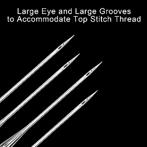 50 Pcs Sewing Machine Needles for Brother, Size 100/16 130/705H HAx1 Embroidery Machine Needles for Brother Sewing Machine (5 Pack of 10 Needles)