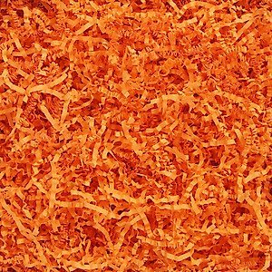 LOMIMOS 250g/8.8oz Halloween Orange Raffia Paper Confetti Shred,for Gift Wrapping Craft DIY Packaging Filling Party Decoration