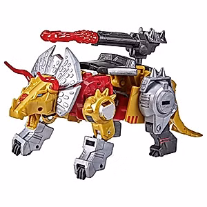 Transformers Bumblebee Cyberverse Adventures Toys Deluxe Class Dinobot Slug Action Figure, Blaster Fire Fury Action Attack, 5-inch