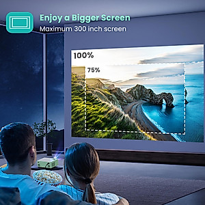 FANGOR 1080P HD Projector, WiFi Bluetooth Projectors, Max 230” Projection Screen Portable Home Theater Video Movie Proyector With Tripod, Compatible with HDMI, USB, Laptop, iOS & Android Phone