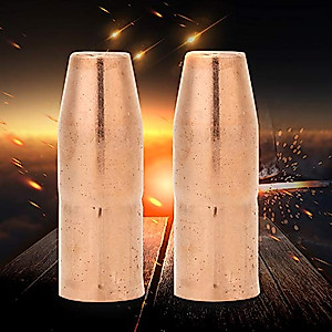 ViaGasaFamido 2pcs MIG Welding Gun Nozzle 5/8" 169727 MIG Welding Equipment Accessories Compatible Contact Tip for Miller M25/M40 Hobart MIG Welding Gun Copper
