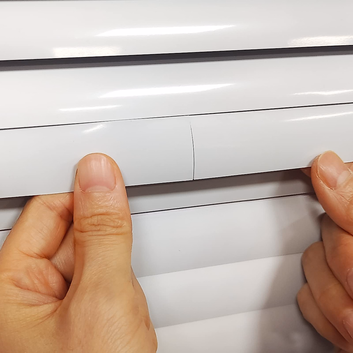 Kowibcl 6 Sets Horizontal Blinds Replacement Slats, White Horizontal Blind Repair Tabs, White Blind Fixers for Horizontal Blinds Replacement Slats & Parts(1" W x 3" L)，White, not transparent