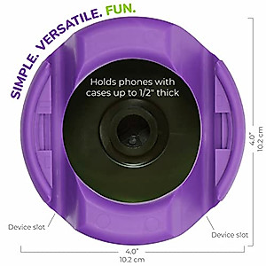 GoDonut 360 Swivel Phone Stand - Portable Mount Accessory for Travel, Nightstand or Desk- Compatible with Tablet, iPhone & Most Smartphones – Black