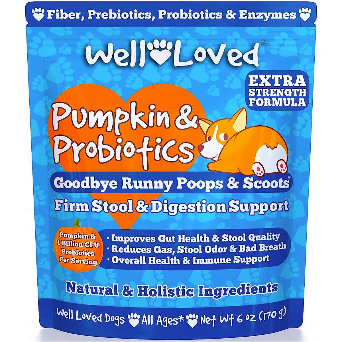 Well Loved Pumpkin & Probiotics Plus Probiotic Chews Bundle, Dog Probiotics and Digestive Enzymes, Dog Digstive Support