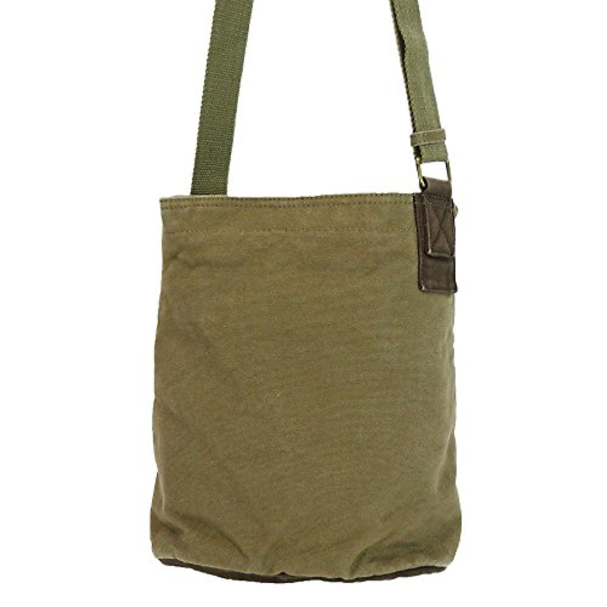 Chala Patch Cross-Body Women Handbag, Olive Canvas Messenger Bag - Chala Fox