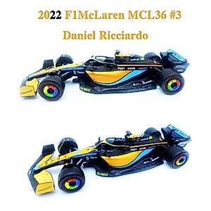 HTLNUZD Bburago 1:43 2022 F1MCL36#3 Daniel Ricciardo 1/43 MCL36#3 Formula One Diecast Alloy Luxury Collectible Toy Car Model