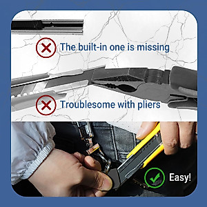 T TOVIA Blade Breaker - Portable Snap Off Blades 9mm-25mm with Keychain Hole Storage, Safely Dispose Used Blades, Lightweight & Easy to Carry (Black)