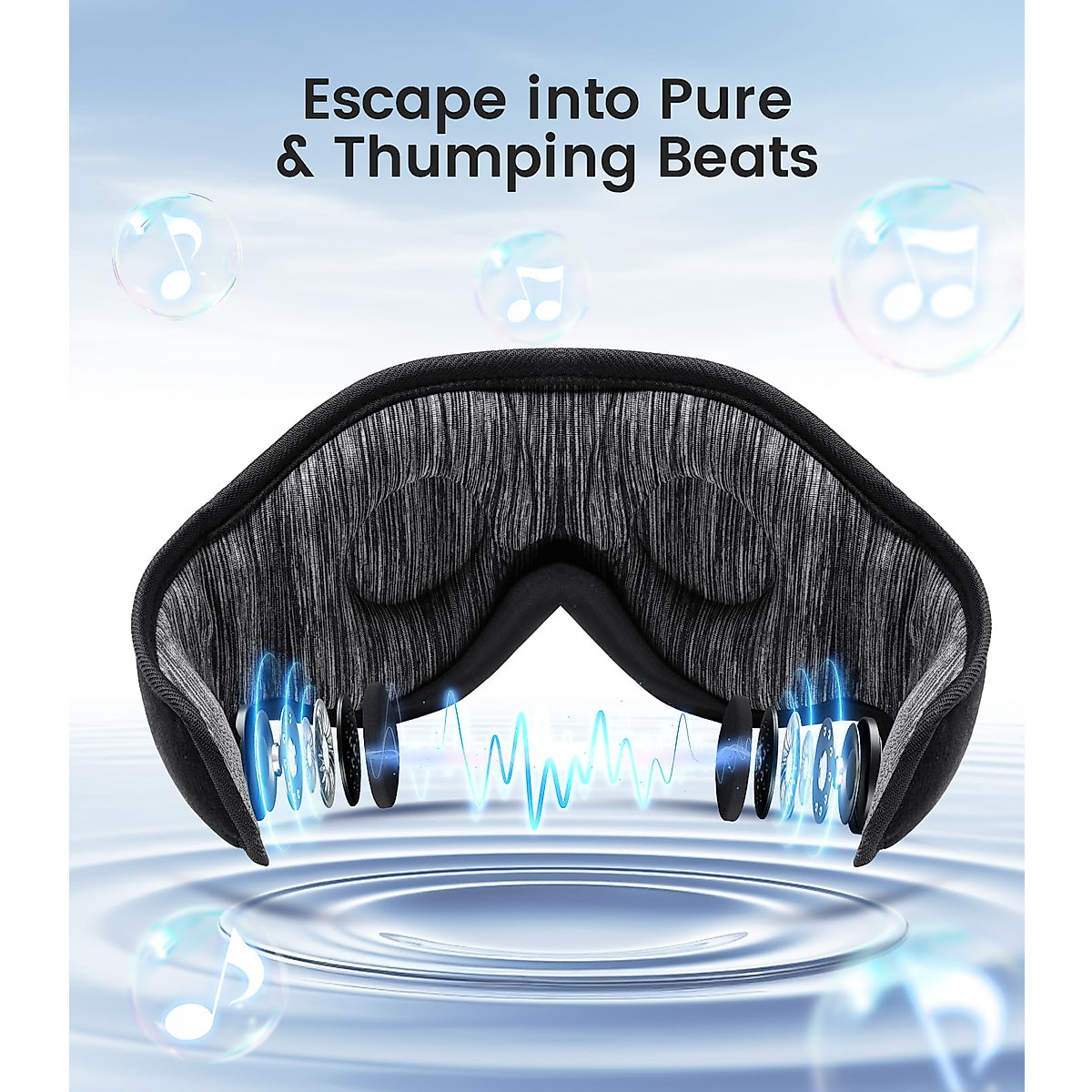 Boodlab Sleep Headphones Bluetooth Sleep Mask, 3D Sleep Eye Mask with Ultra-Thin HD Stereo Speakers Washable Adjustable for Sleeping Side Sleepers, Air Travel,Yoga,Meditation,Holiday Purple