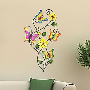 BAYN 30 Inch Butterfly Garden Stake Decor Art Butterfly Metal Wall Decor Trellis for Climbing Plants Outdoor Spring Decor Art Housewarming Gift
