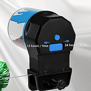 SUNWEN Automatic Fish Feeder with 2 Timer Dispensers, Auto Fish Food Feeder, for Aquarium or Fish Tank, for Vacation or Holidays