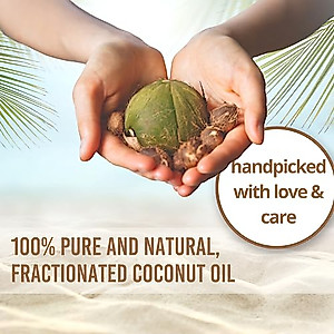 Essentially KateS Fractionated Coconut Oil 16.9 Fl Oz (500ML) - Skin Care, Hair Care, Aromatherapy Massage Oil
