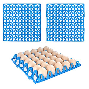 CertBuy 8 Pack Plastic Egg Trays, Blue Plastic Egg Racks, Plastic Egg Tray Egg Crates 30-Egg for Home Chicken Farmers, Stackable Egg Cartons Hold Multiple Eggs, Great for Storing and Shipping Eggs