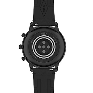 Fossil Men's Neutra Gen 6 Hybrid 44mm Stainless Steel and Leather Smart Watch, Color: Black (Model: FTW7074)